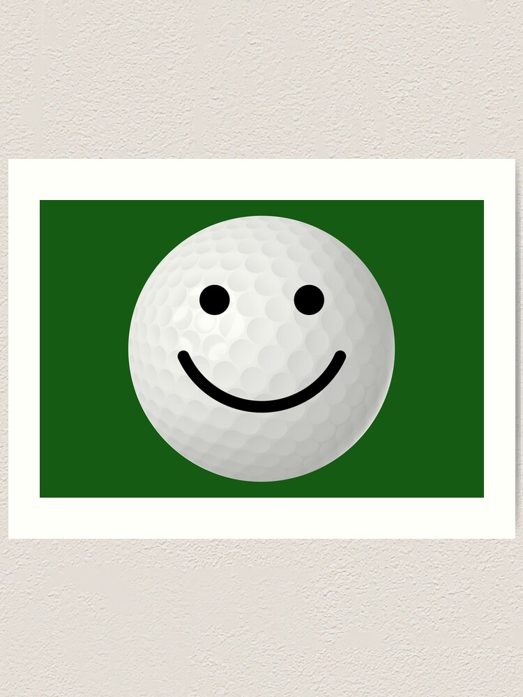 "Golf Ball Smiley Face" Art Print for Sale by playloud | Redbubble