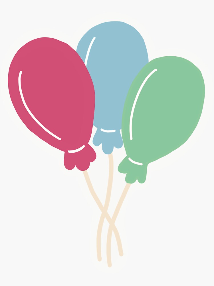"Aesthetic Balloons 2" Sticker for Sale by ipadstickers | Redbubble
