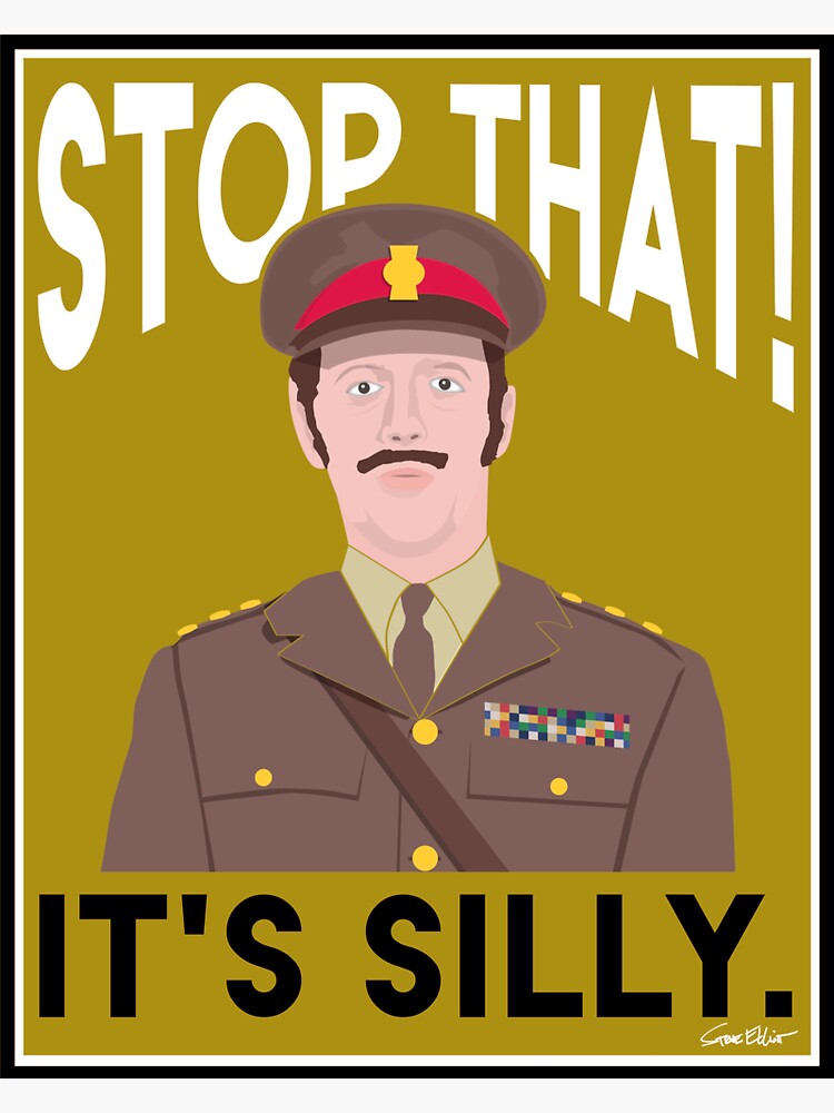 "Stop that! It's silly." Sticker by Steve-Elliott | Redbubble