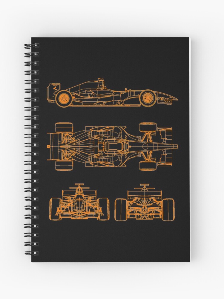 "Racing car blueprint project orange norris" Journal for Sale by ...
