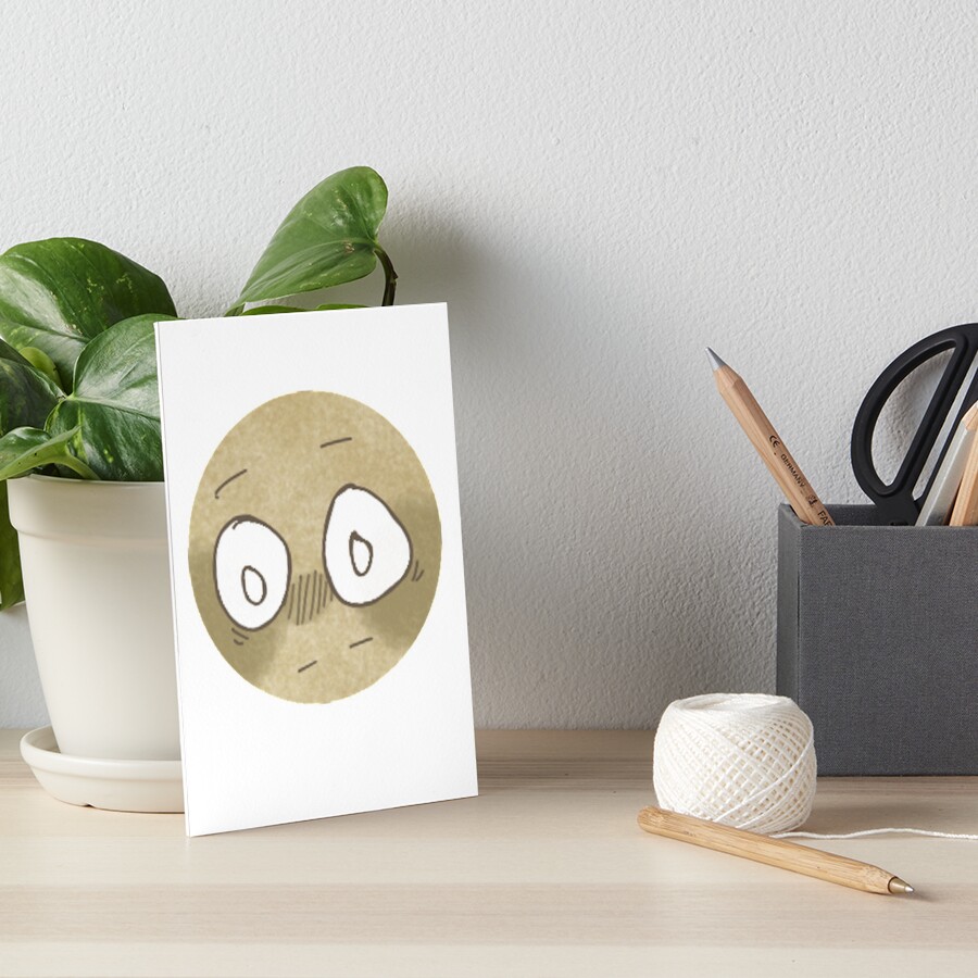 "shook emoji meme" Art Board Print for Sale by bee-trade | Redbubble