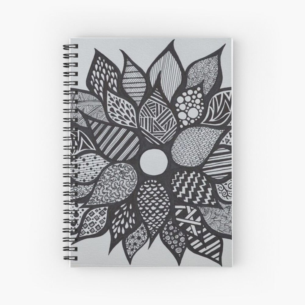 "Zentangle flower" Spiral Notebook for Sale by Jwebber310 | Redbubble