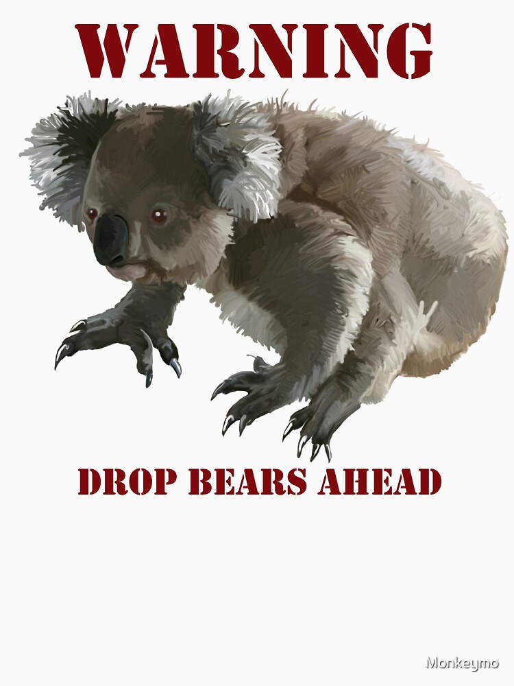 "Drop Bear warning" Essential T-Shirt for Sale by Monkeymo | Redbubble