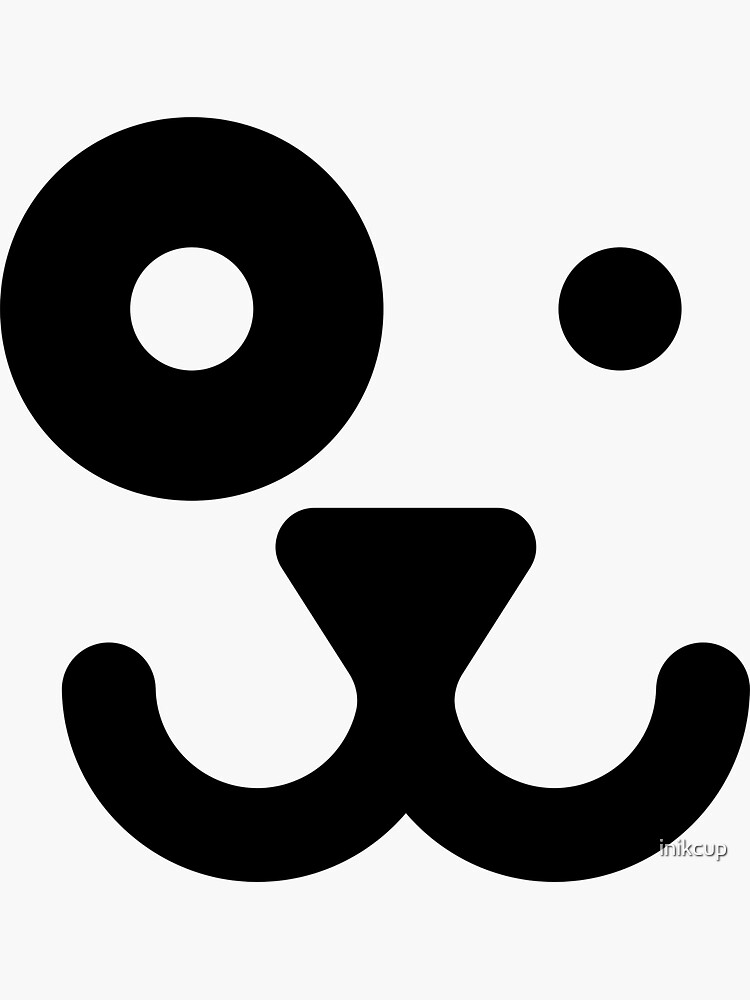 " Smiling dog face" Sticker for Sale by inikcup | Redbubble