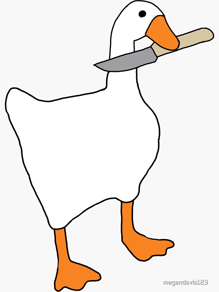 Pegatina for Sale con la obra «Pato con un cuchillo» de megandavis123 ...