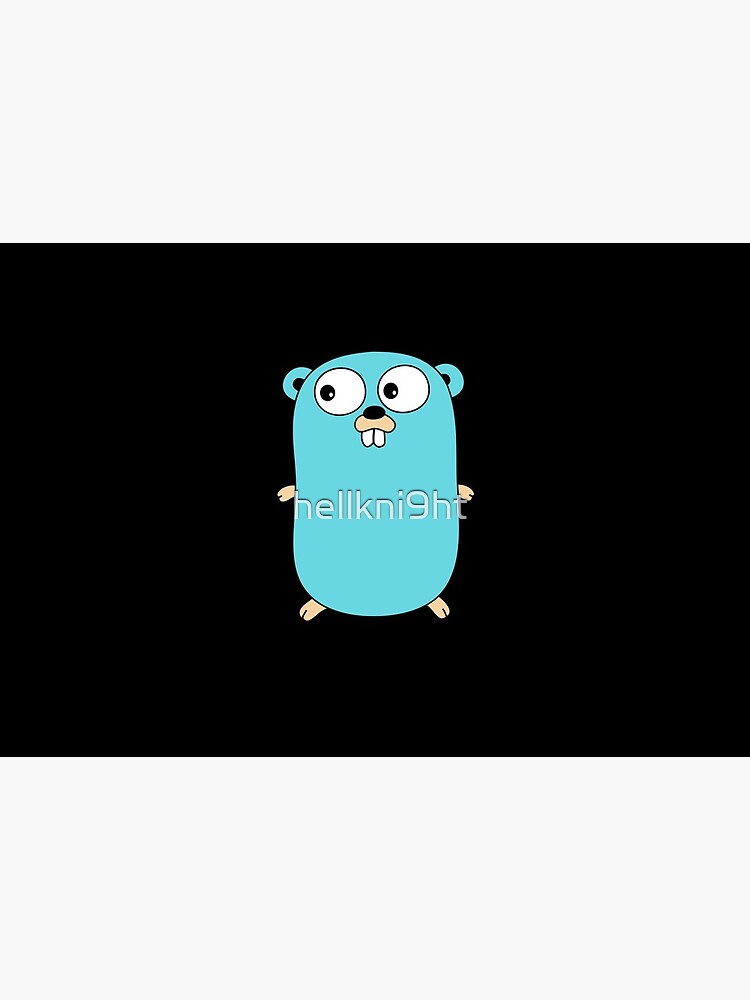 "The Go Gopher: Official Golang Logo (Black)" Mask for Sale by hellkni9ht | Redbubble