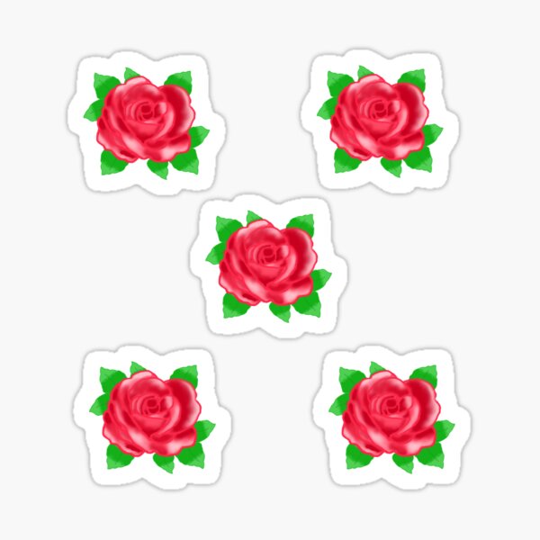 "Pink rose sticker pack" Sticker by lily-everitt | Redbubble
