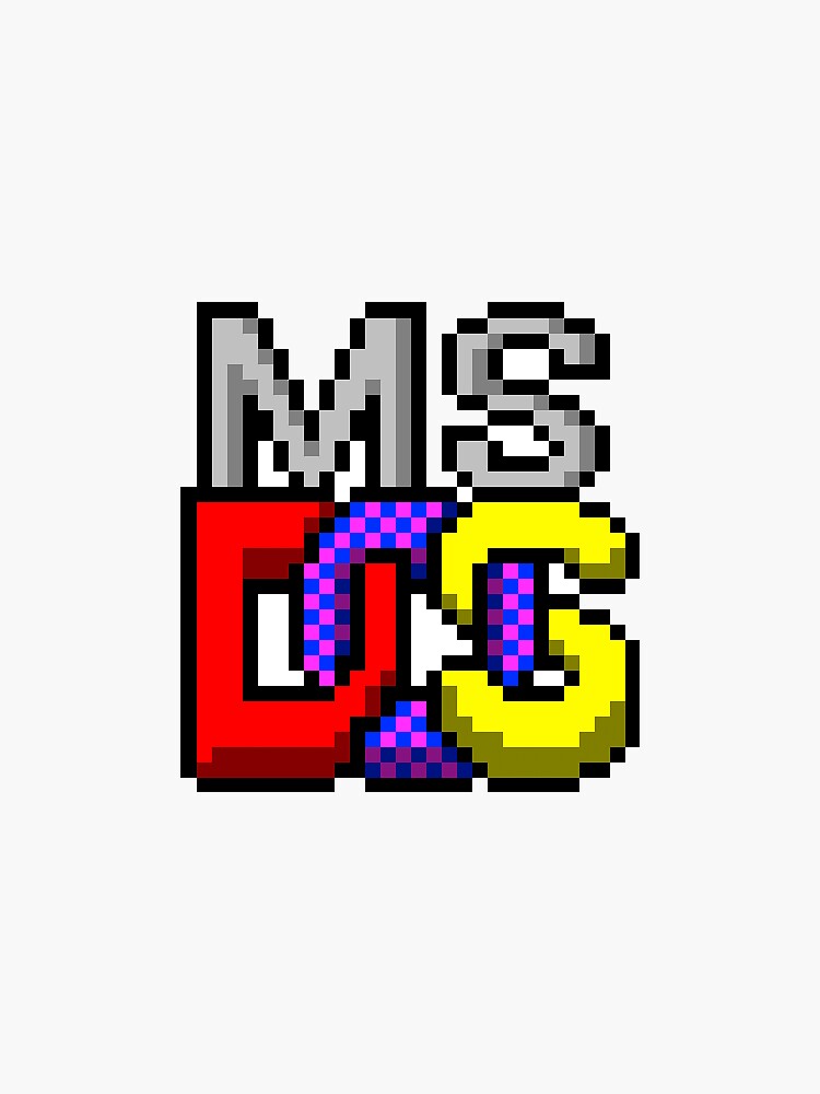 "MS DOS" Sticker for Sale by thomasesmith | Redbubble