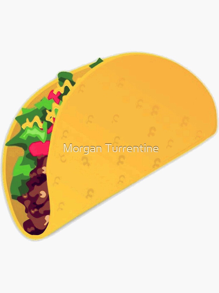 "Taco Emoji" Sticker for Sale by Morgan Turrentine | Redbubble