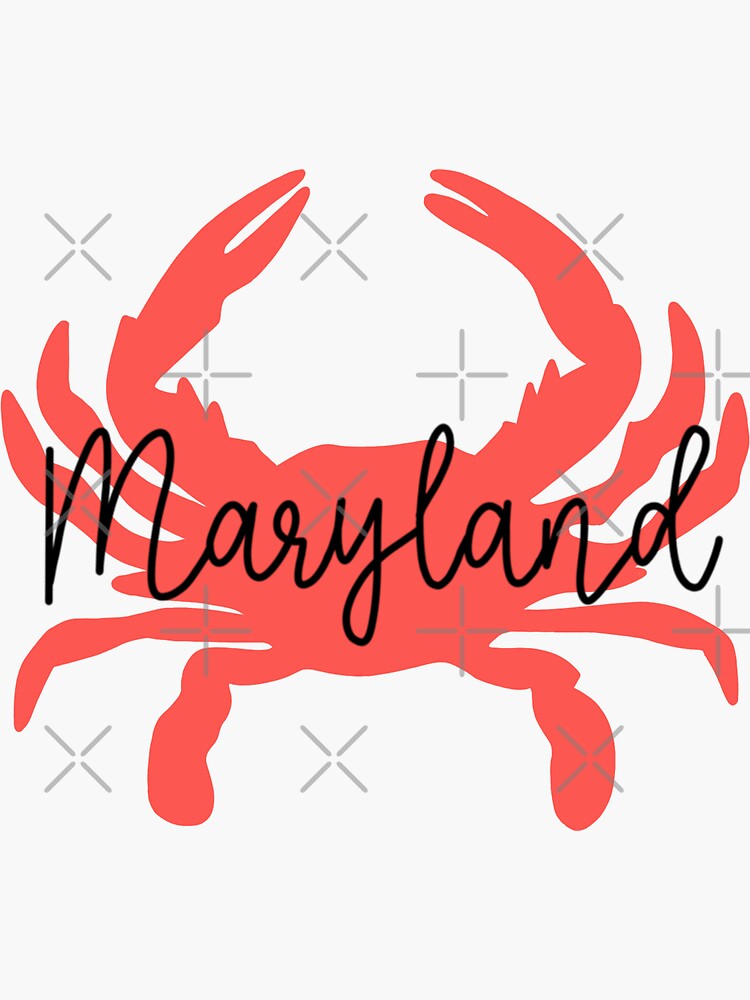 "Maryland Crab" Sticker for Sale by brittkaleda | Redbubble