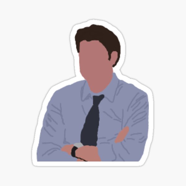 "Jim Halpert Sticker" Sticker for Sale by lydia-dall | Redbubble