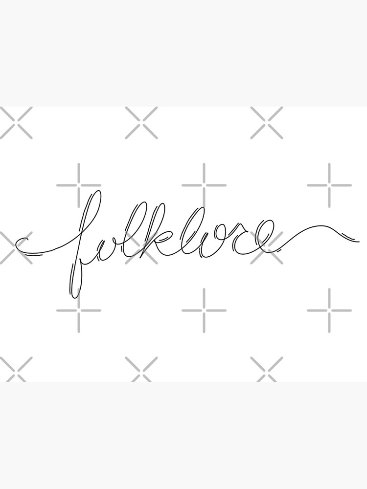 "Folklore Script" Sticker for Sale by AlishaMSchil | Redbubble