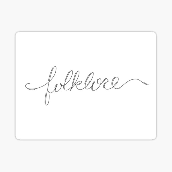 "Folklore Script" Sticker for Sale by AlishaMSchil | Redbubble