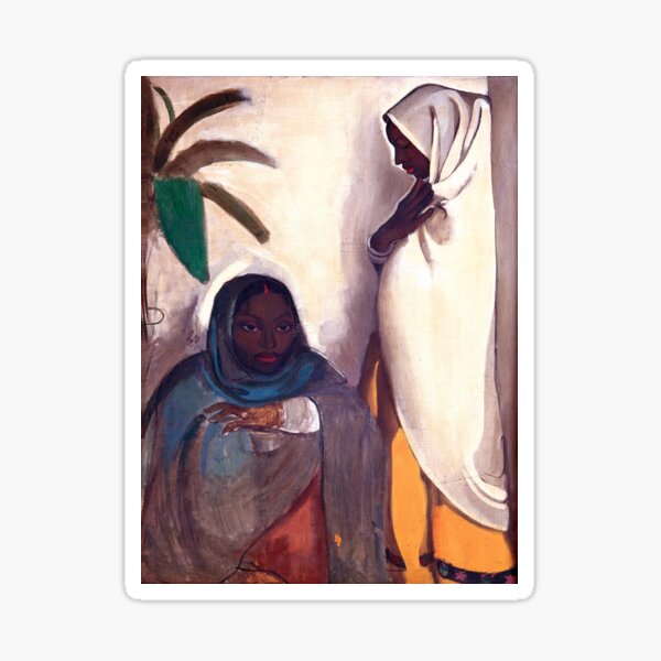"Two Women -Amrita Sher-Gil " Sticker by GPam | Redbubble