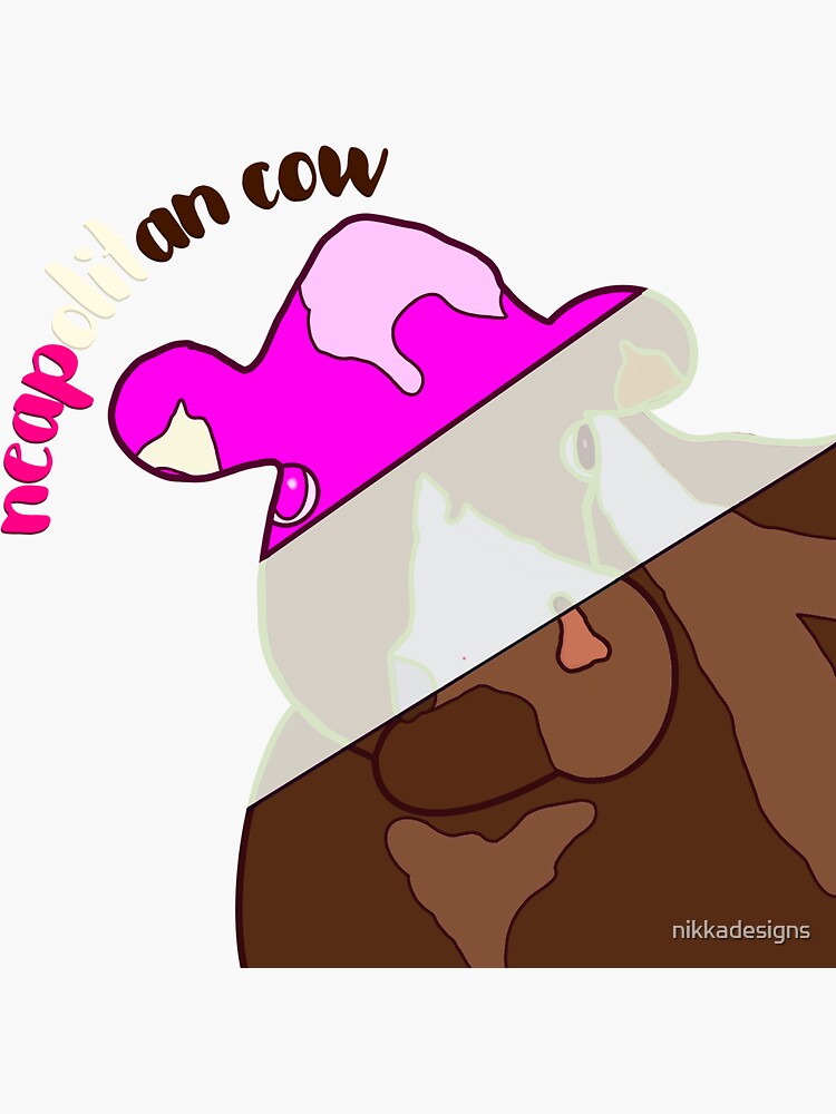 "Neapolitan Cow Design - Ice Cream Flavored Cows " Sticker for Sale by ...