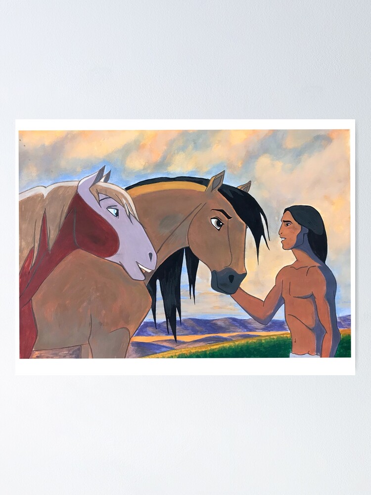 "Spirit the wild Mustang" Poster for Sale by RebeckaWi | Redbubble