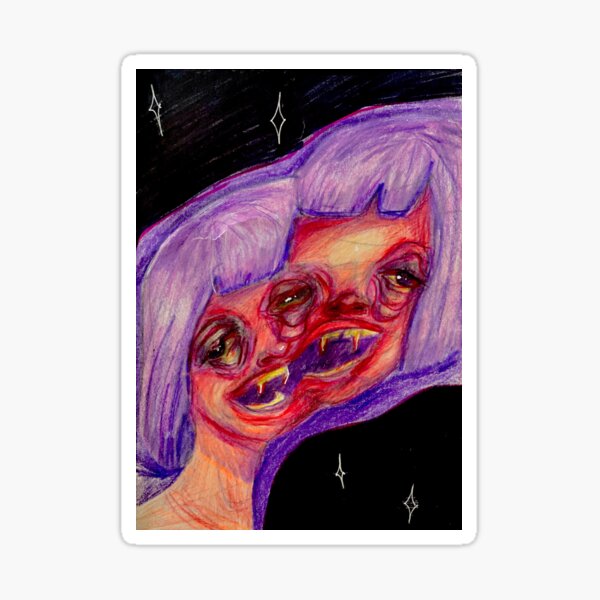 "Purple Girl" Sticker for Sale by CreepyYeehaw | Redbubble