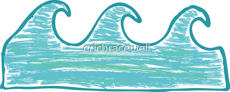 Waves: Stickers | Redbubble