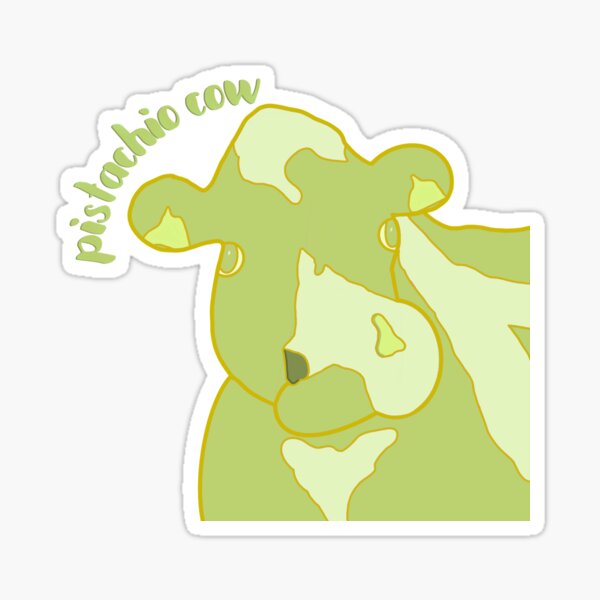 "Pistachio Cow Design - Ice Cream Flavored Cows" Sticker for Sale by ...