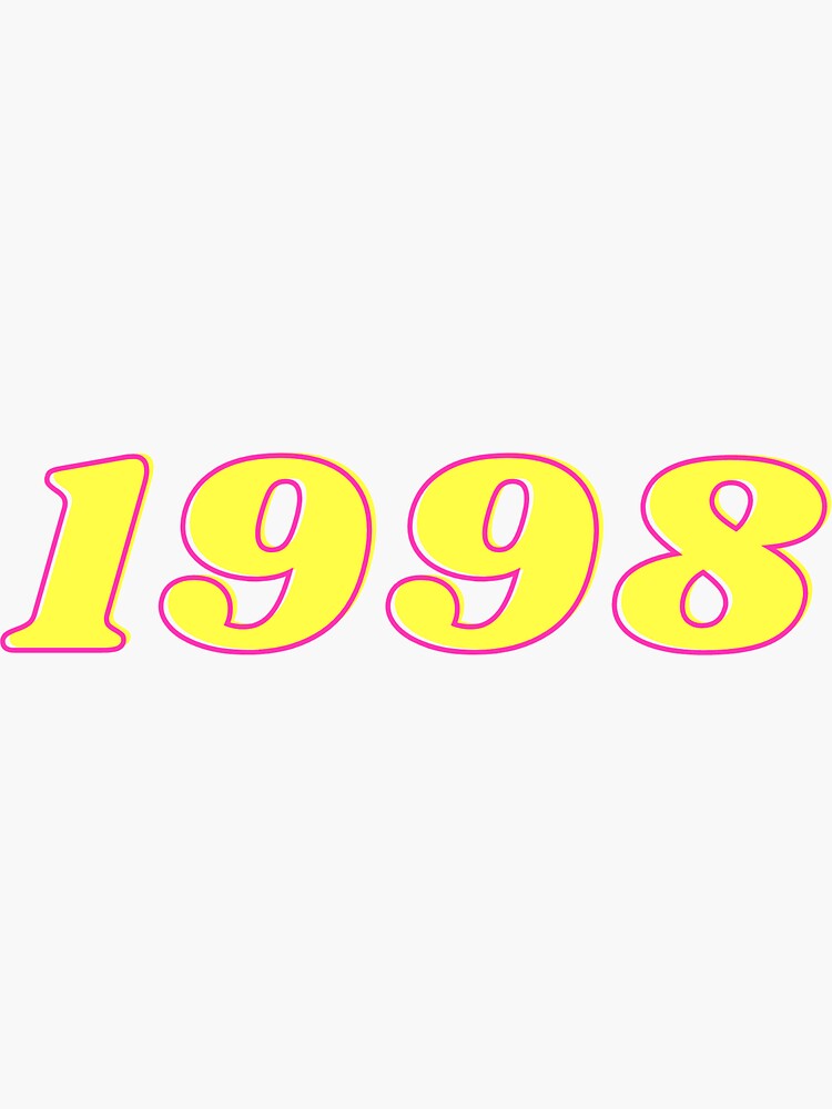 "1998 Year" Sticker by brynngm | Redbubble