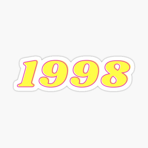 "1998 Year" Sticker by brynngm | Redbubble