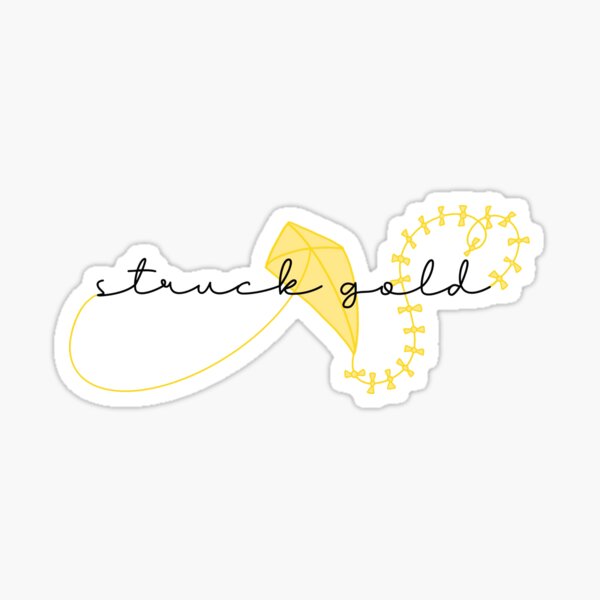 "struck gold" Sticker by nava1313 | Redbubble
