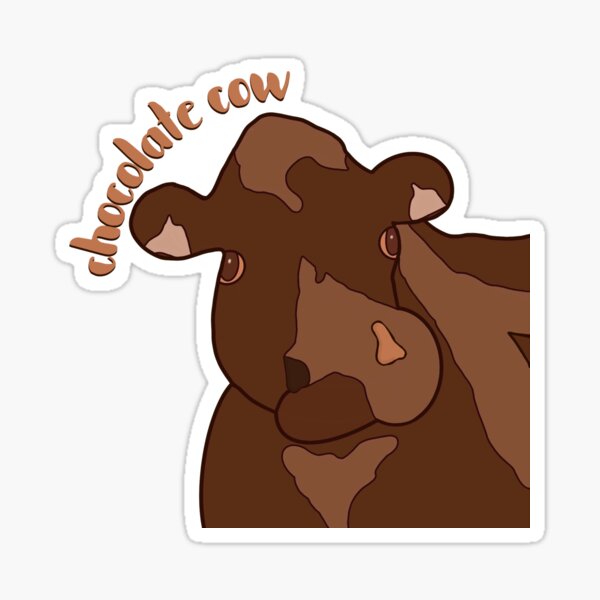 "Chocolate Cow Design - Ice Cream Flavored Cows " Sticker for Sale by ...