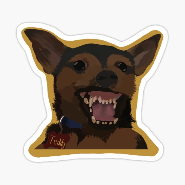 "Teddy smiles" Sticker for Sale by Foxdesignsj | Redbubble