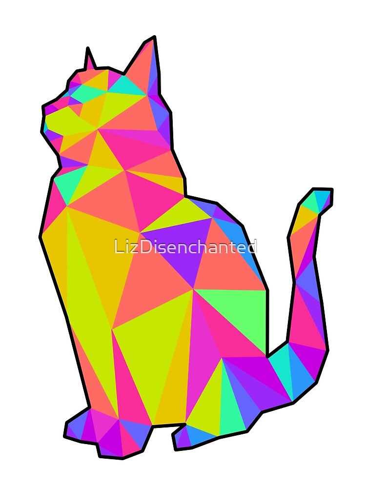 "Geo Cat" Poster for Sale by LizDisenchanted | Redbubble