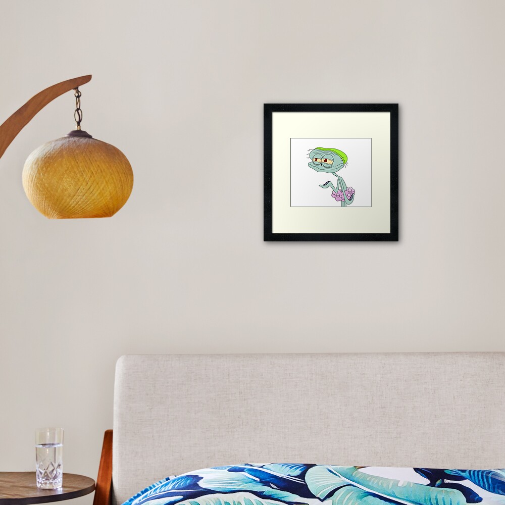 "Deflated Squidward" Framed Art Print for Sale by Sam73113 | Redbubble