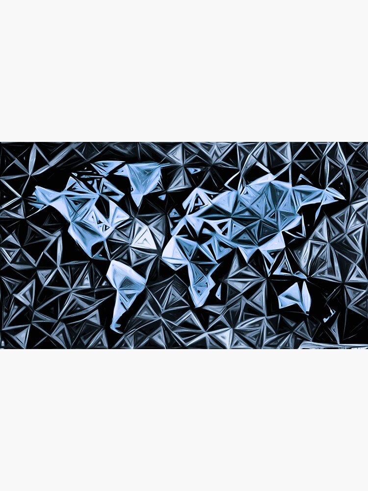 "Polygonized Frozen World Map" Poster for Sale by Dator-Abstracts ...