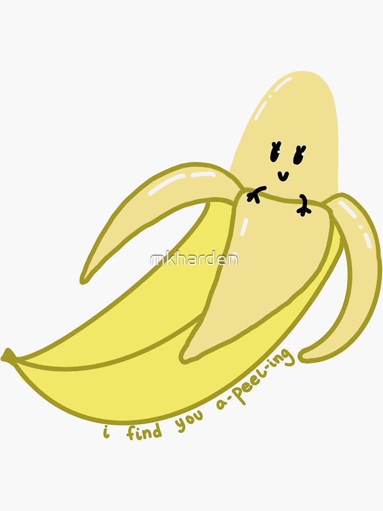 "Cutie Fruity Anna the Banana" Sticker by mkharden | Redbubble