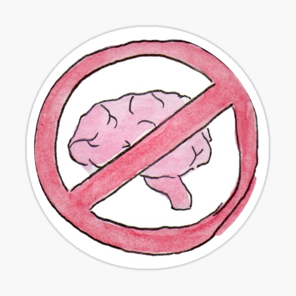 "head empty" Sticker for Sale by alenac | Redbubble