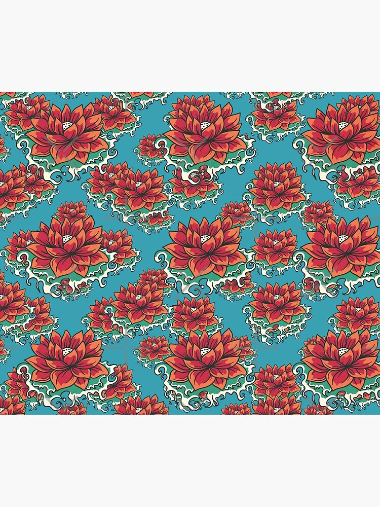 "Vintage japanese lotus pattern" Poster for Sale by thehollowpoint ...