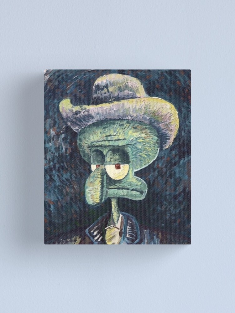 "Squidward painting " Canvas Print for Sale by shining-art | Redbubble