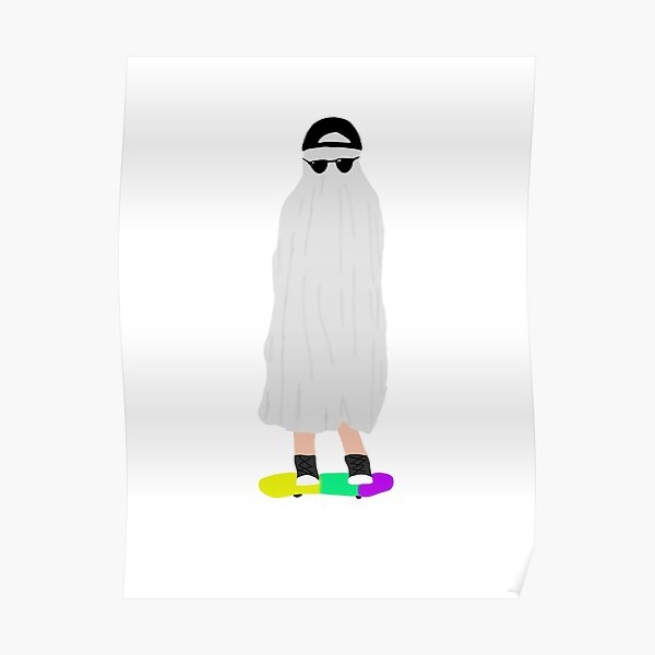"rad ghost " Poster for Sale by DoggyDaze | Redbubble