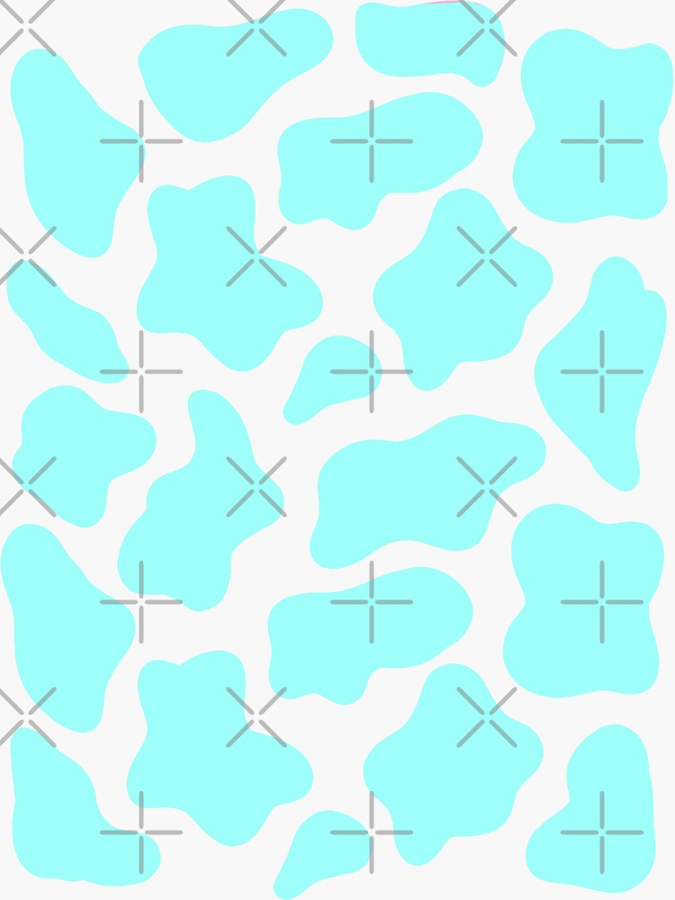 "Turquoise Cow Print" Sticker for Sale by ArtsyJulez | Redbubble