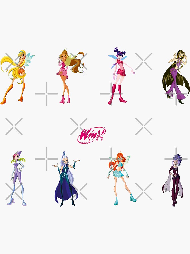 "winx sticker pack" Sticker for Sale by alexyuh | Redbubble