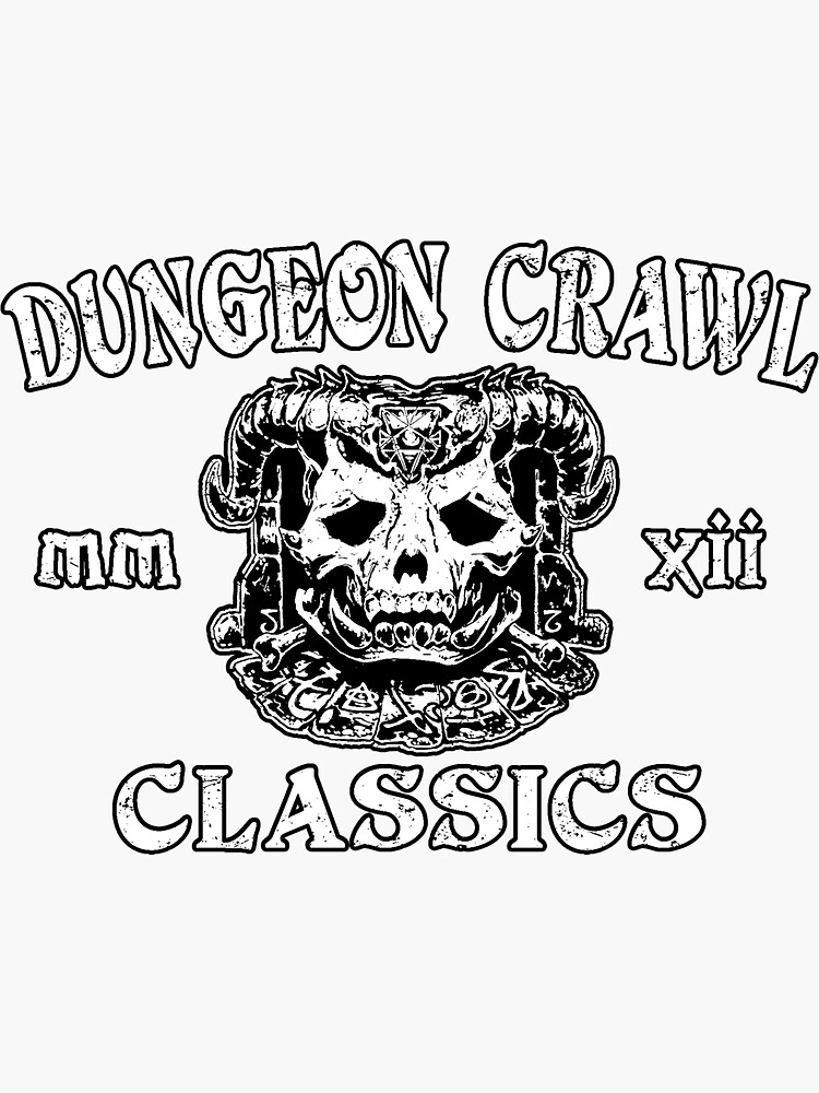 "Dungeon Crawl Classics (For Light Shirts)" Sticker for Sale by ...