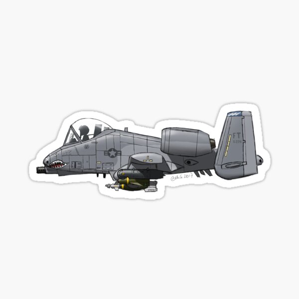 "A-10A Thunderbolt II" Sticker for Sale by Doedkoett | Redbubble