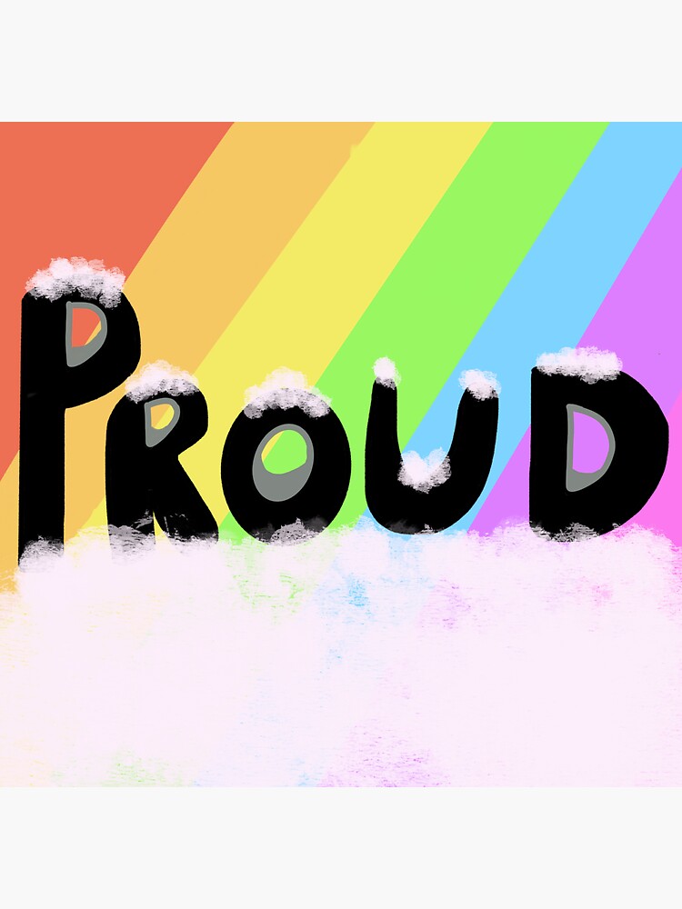"Proud clouds lgbt" Sticker for Sale by halcyongiirl | Redbubble