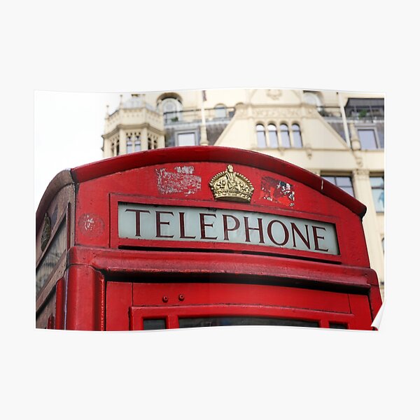 "Red Telephone Box" Poster for Sale by Bumblefuzzies | Redbubble