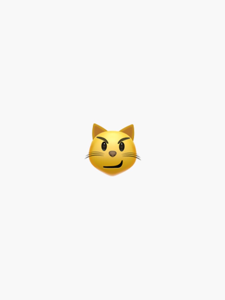 "Smug Cat Emoji" Sticker for Sale by Kerrino | Redbubble