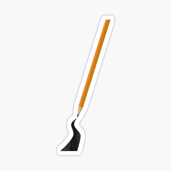 "Pencil Drawing A Black Line" Sticker for Sale by jdspooky | Redbubble
