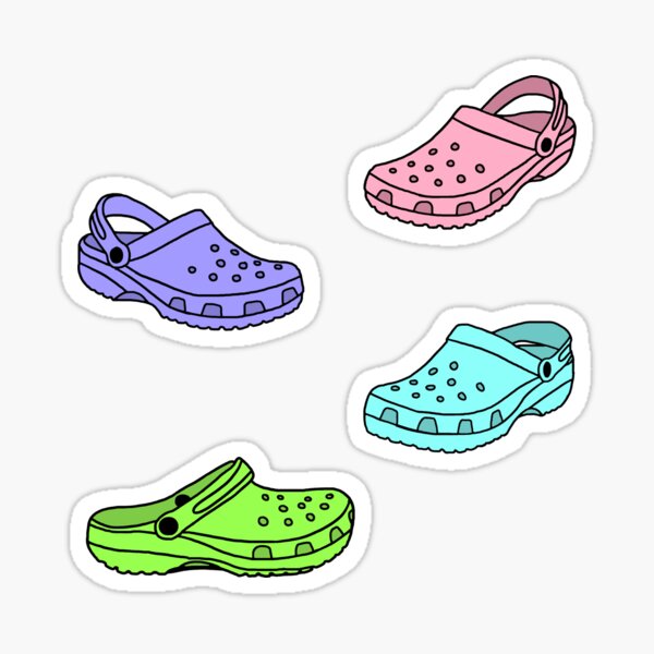 "Pastel crocs sticker pack" Sticker for Sale by tamsinrichards | Redbubble