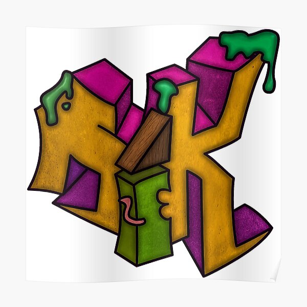"Graffiti "RIK". Lettering print for clothing. Concept illustration in ...