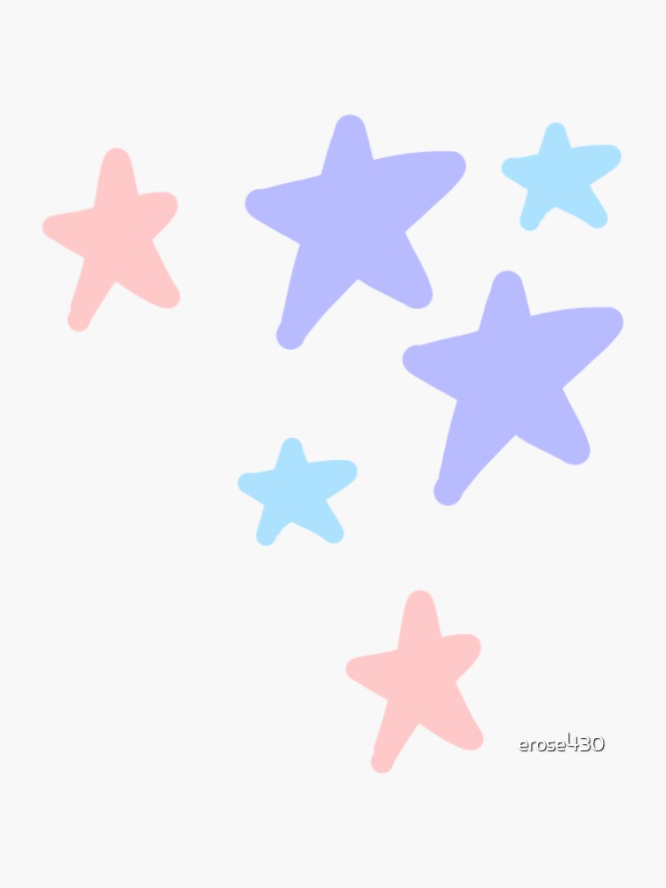 "pastel star sticker pack " Sticker for Sale by erose430 | Redbubble