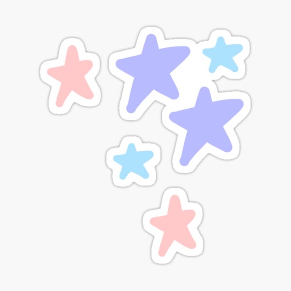 "pastel star sticker pack " Sticker for Sale by erose430 | Redbubble