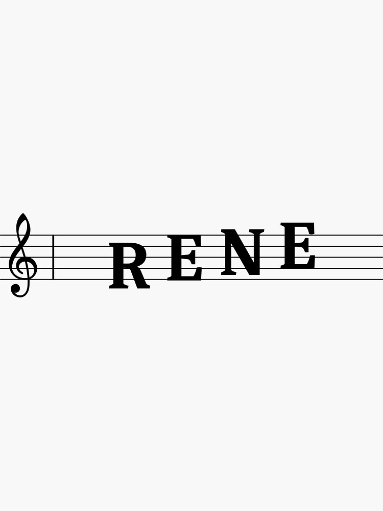 "Name Rene" Sticker for Sale by gulden | Redbubble