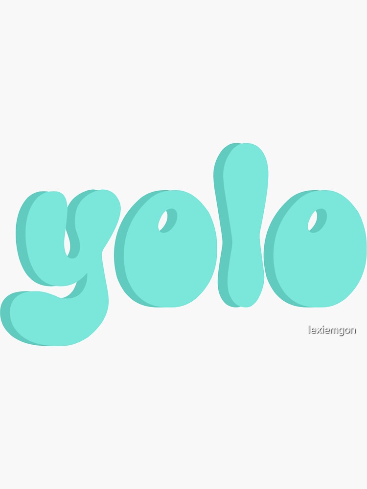 "blue yolo sticker" Sticker for Sale by lexiemgon | Redbubble